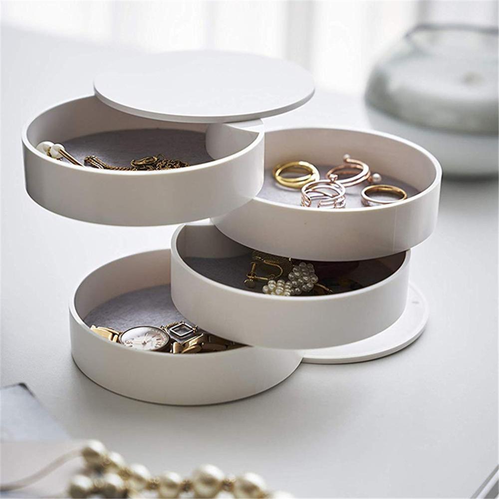 4 Layers Rotatable Plastic Jewelry Container - WAWNT